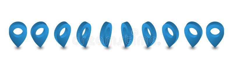 3D Green Map Pointers. Location Symbols. Vector Icon. Stock Vector ...