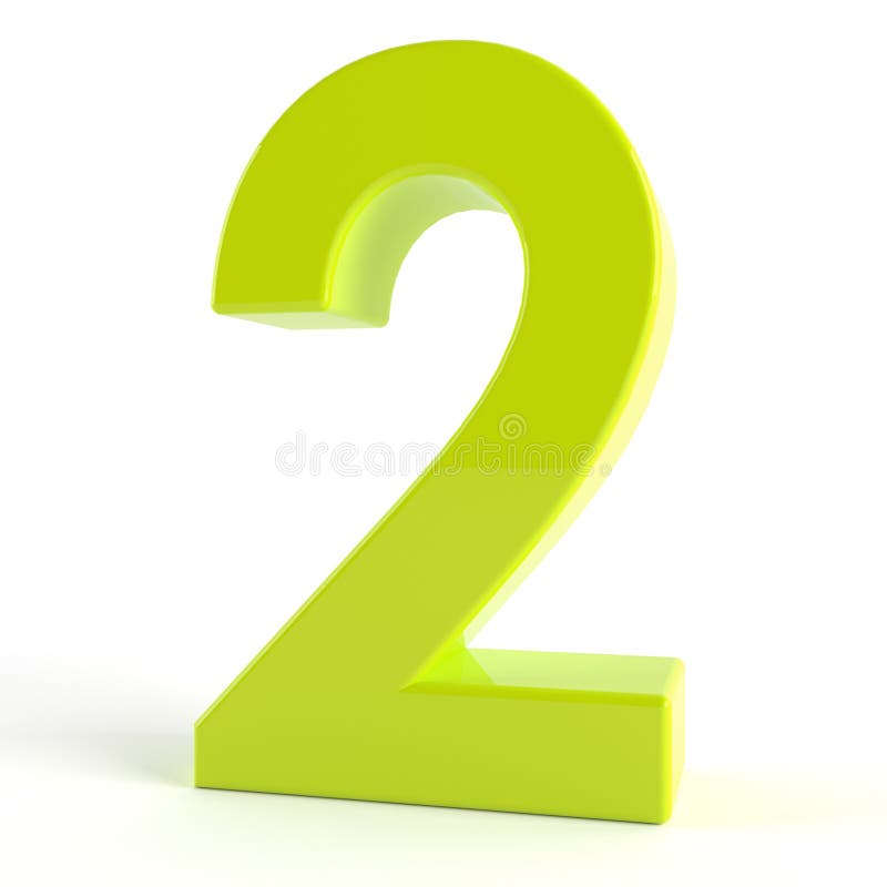 Green Number 2 White Backgorund Stock Illustrations – 1 Green Number 2 ...