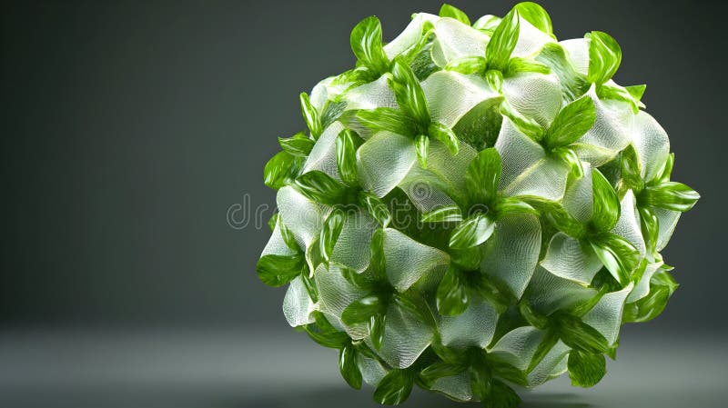 3D Green Plant Sphere Illustration Stock Illustration - Illustration of ...