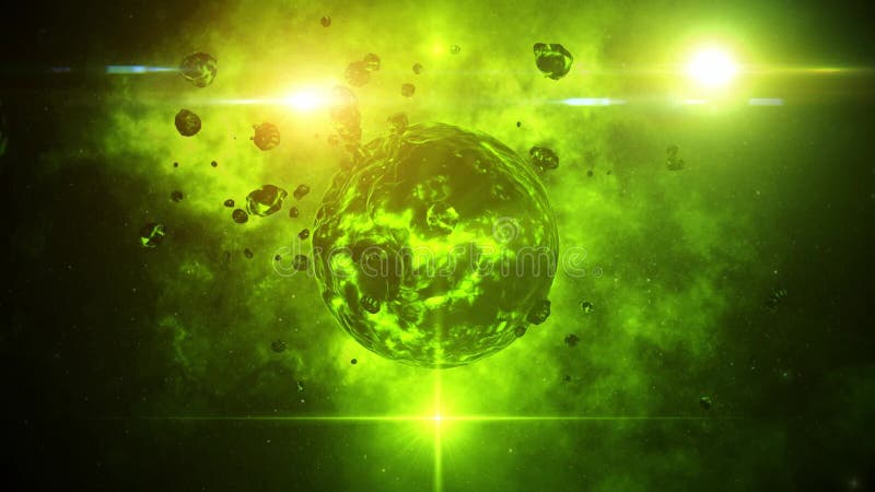 3D Green Sci-Fi Planet Eye Tunnel VJ Loop Background Stock Footage ...