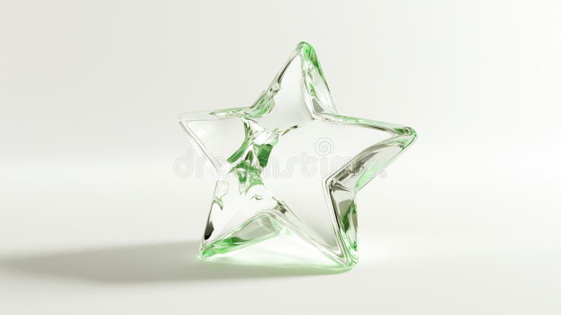 3D Green Star on White Background: Abstract Stock Photo - Image of ...