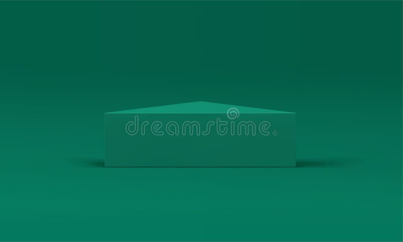 3d Green Triangle Podium Modern Platform for Product Commercial ...