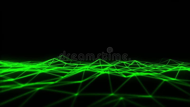 3D Green Wireframe Spiral Grid in Outer Space Loopable Background Stock ...