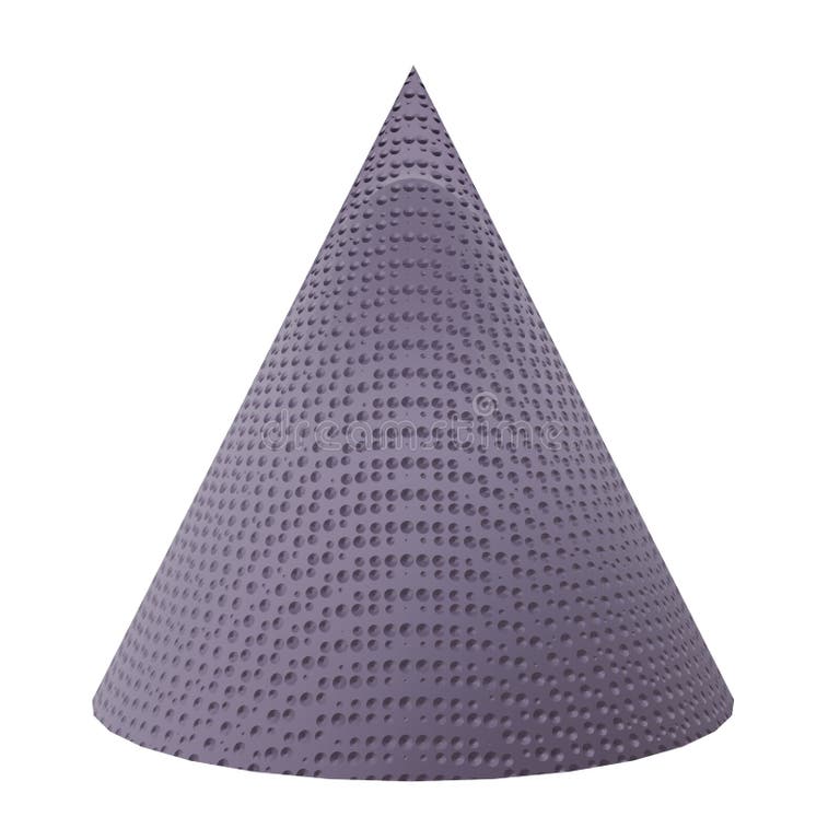 3D Grey Cone. Isolated on White Background Stock Illustration ...