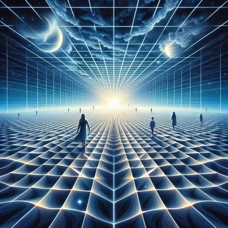 D Grid Illusion a Wallpaper that Gives the Illusion of Depth Wit Stock ...