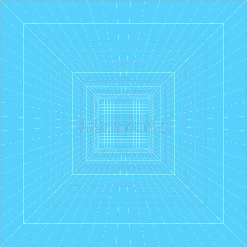 3d Grid Room in Perspective. Wireframe Laser Grid. Template Interior ...