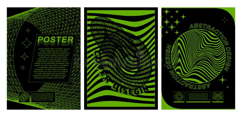 3d grid shapes card set stock illustration. Illustration of future ...