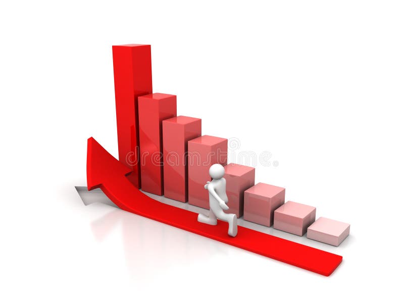 3d growth chart stock illustration. Illustration of dimensional - 46621115