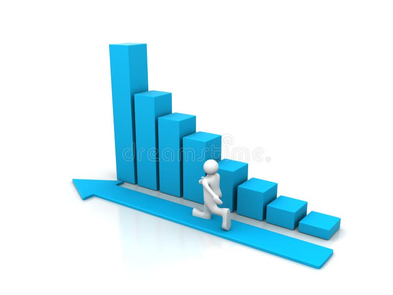 3d growth chart stock illustration. Illustration of high - 46621129