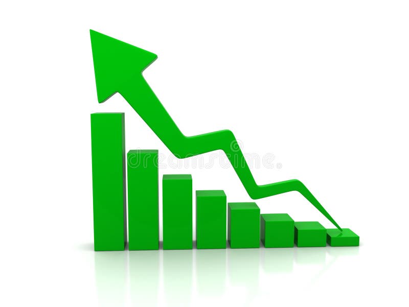 3d Growth Graph Illustration Stock Illustration - Illustration of ...