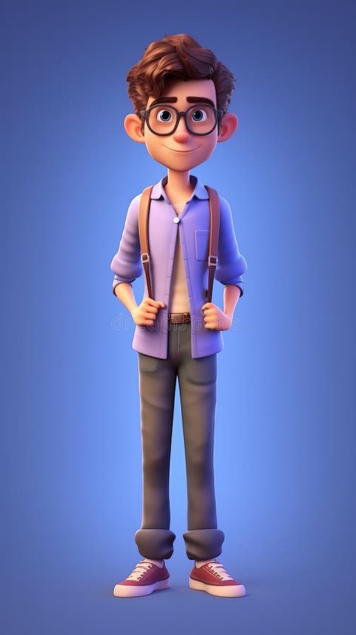 3d Guy Standing Generative AI Stock Illustration - Illustration of ...