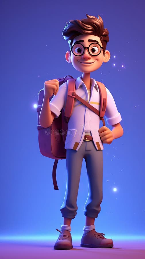 3d Guy Standing Generative AI Stock Illustration - Illustration of ...