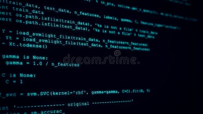 3D Hacking Code Data Flow Stream on Black. Screen with Typing Coding Symbols Stock Illustration ...