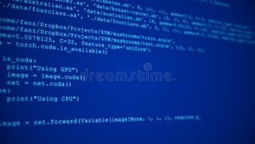 3D Hacking Code Data Flow Stream on Blue. Screen with Typing Coding Symbols Editorial Photo ...