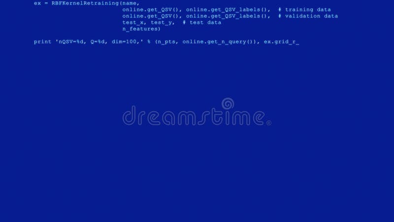 Blue Screen with the Code Emerging on it Stock Video - Video of ...