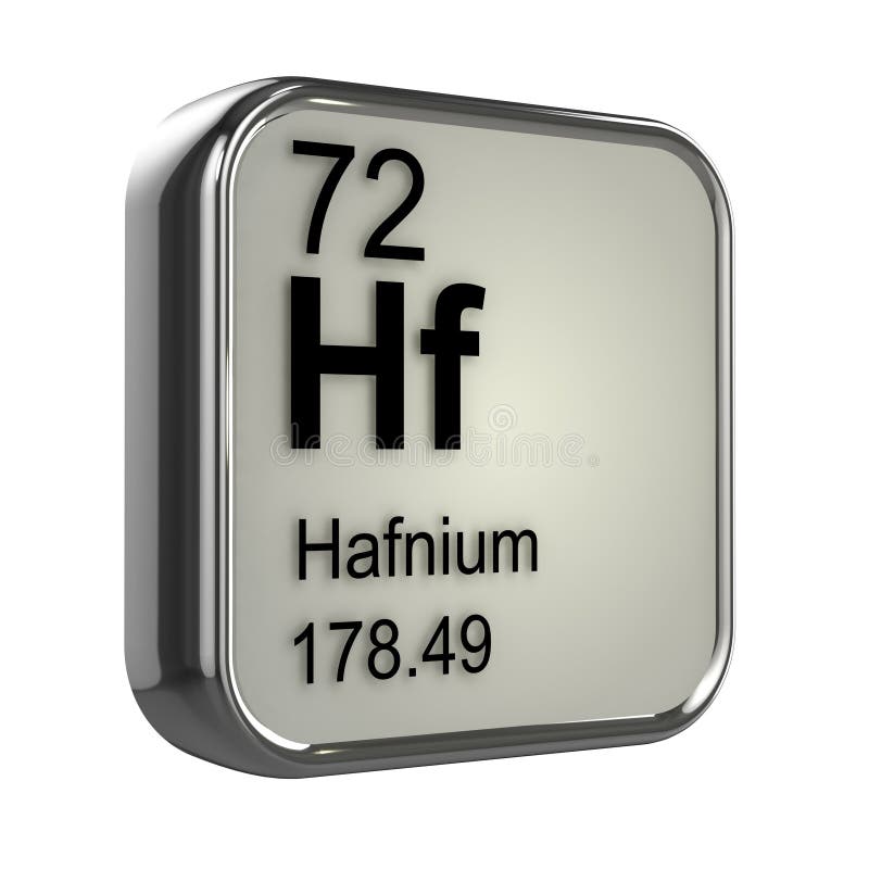 3d Hafnium element stock illustratie. Illustration of einstein - 39136844