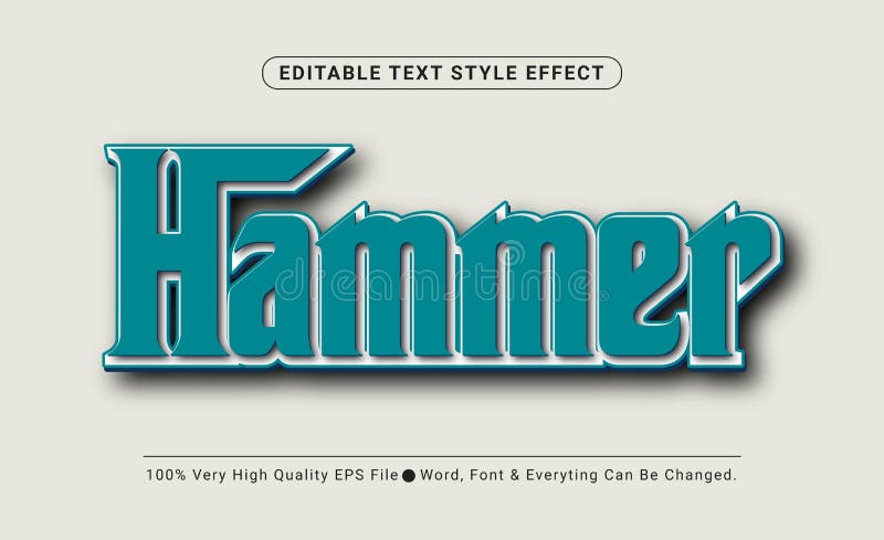 3D Hammer Text Effect, Editable Text Effect, Editable Font Effect Stock ...