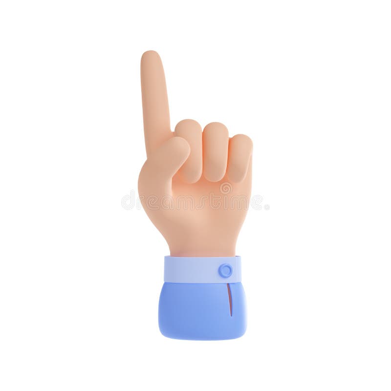 3d Hand Gesture with Pointer Finger Raised Up Stock Illustration ... 3d Hand Gesture with Pointer Finger Raised Up Stock Illustration ...