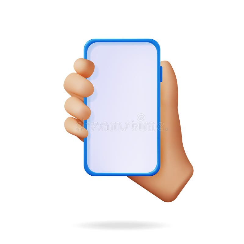 3d Hand Holding Smartphone with Empty Screen Stock Vector ...