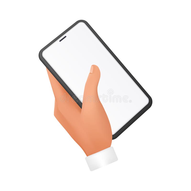 3D Hand of Man Holding Mobile Phone To Scroll, Swipe Information on ... 3D Hand of Man Holding Mobile Phone To Scroll, Swipe Information on ...