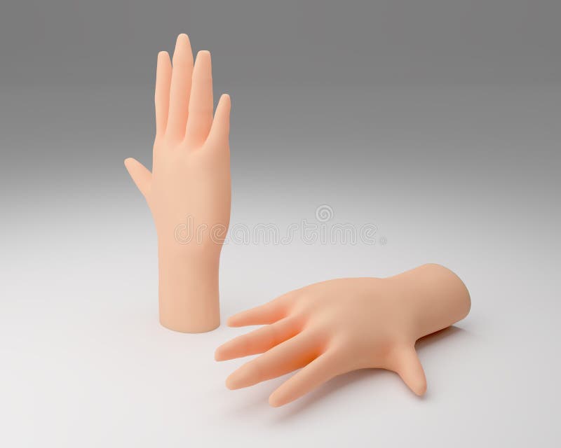 3D Hand Models for Background,3d Rendering Stock Illustration ...