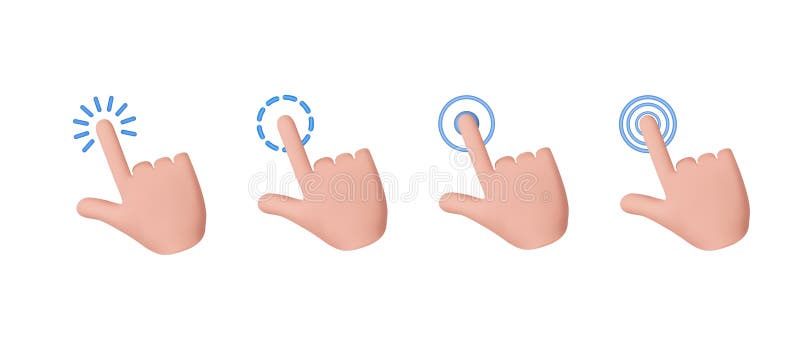 3D Hand Pointing Icon Design Stock Vector - Illustration of expression ...