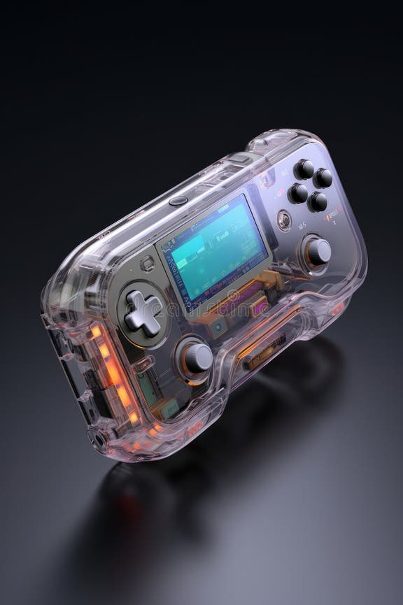 3d Handheld Game Console Transparent Shell from Glass Stock Image ...