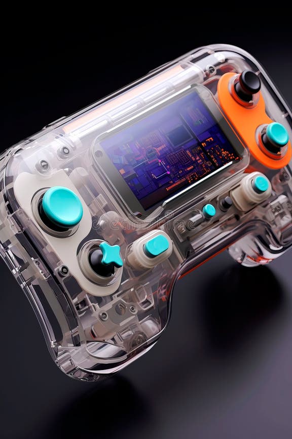 3d Handheld Game Console Transparent Shell from Glass Stock Photo ...