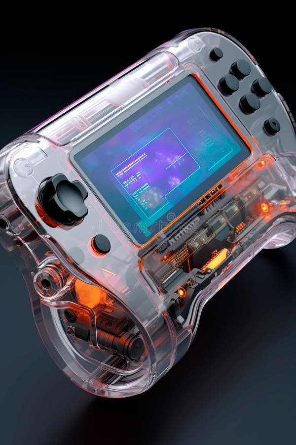 3d Handheld Game Console Transparent Shell from Glass Stock Photo ...