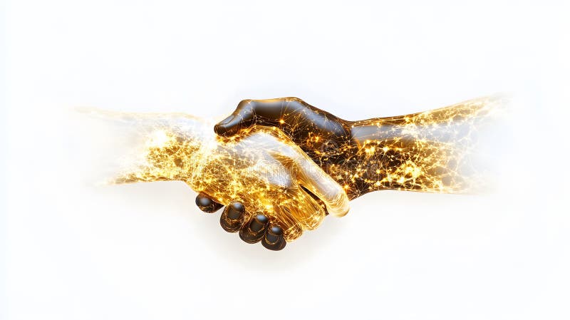 3D Handshake Icon Representing Partnership and Collaboration with ...