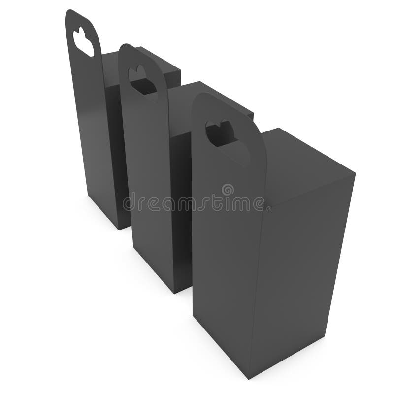 3d Hanging box group stock illustration. Illustration of packaging ...