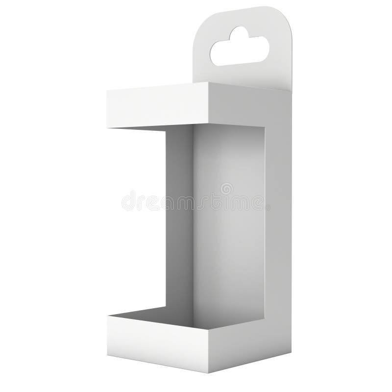 3d Hanging open box stock illustration. Illustration of business - 77893577