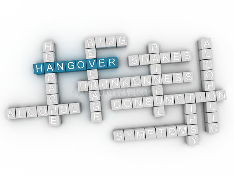 3d Hangover Word Cloud Concept Stock Illustration - Illustration of ...