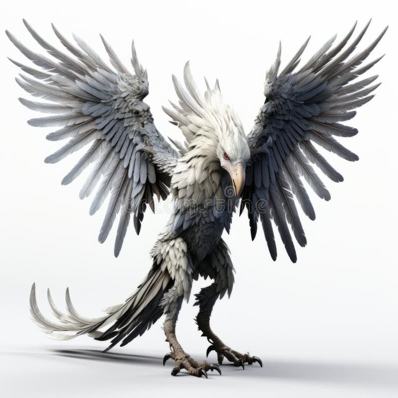 3d Harpy Creature: Exotic Bird in Physically Based Rendering Style ...