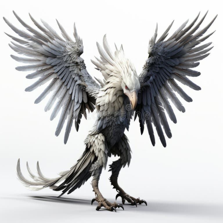 3d Harpy Creature: Exotic Bird in Physically Based Rendering Style ...