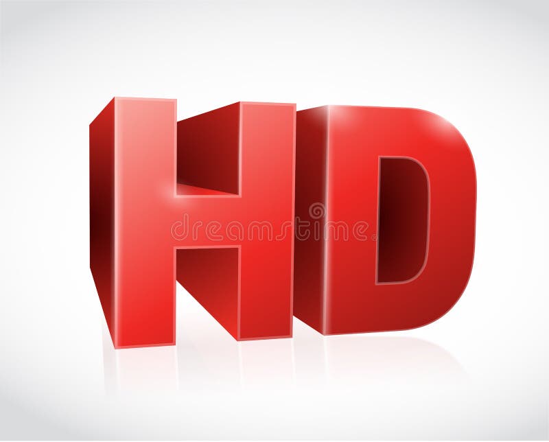 3d Hd Text Illustration Design Stock Illustration - Illustration of ...