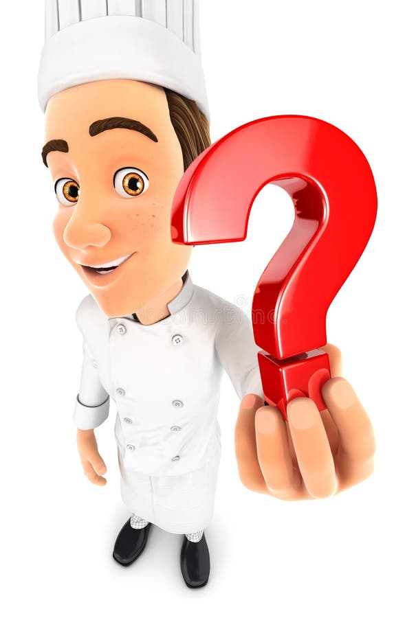 Chef, Question Mark Human Head Symbol Stock Illustration - Illustration ...