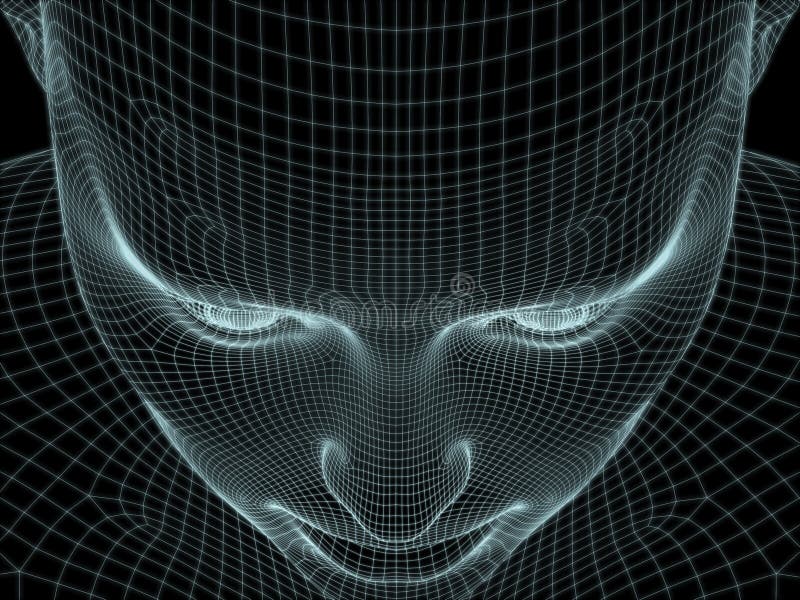 3D Head Mesh stock illustration. Illustration of mind - 190915798