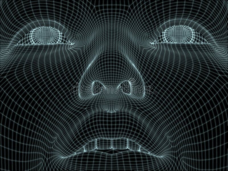 3D Head Mesh stock illustration. Illustration of psyche - 190915799