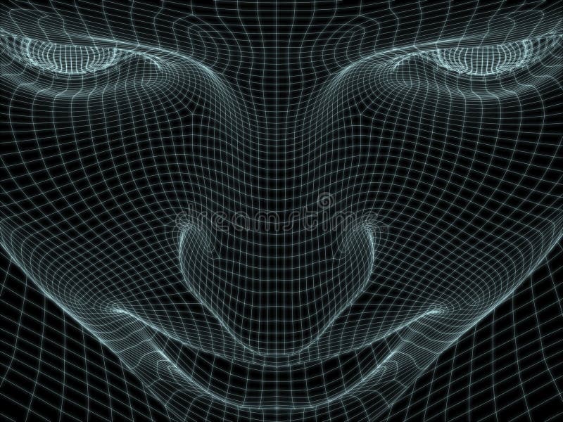 3D Head Mesh stock illustration. Illustration of inspiration - 196086080