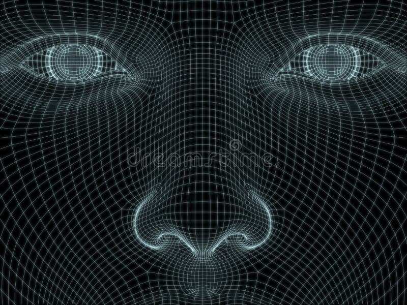 3D Head Mesh stock illustration. Illustration of reason - 207671329