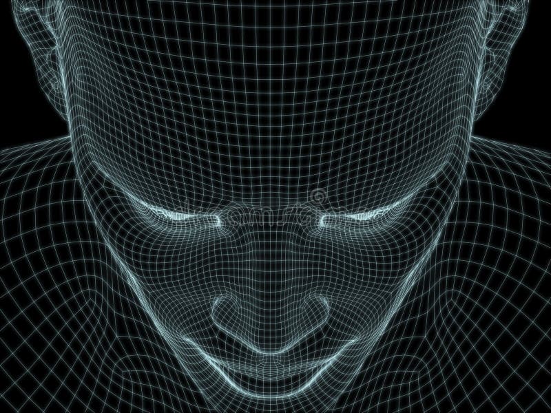 3D Head Mesh stock illustration. Illustration of inspiration - 196086080