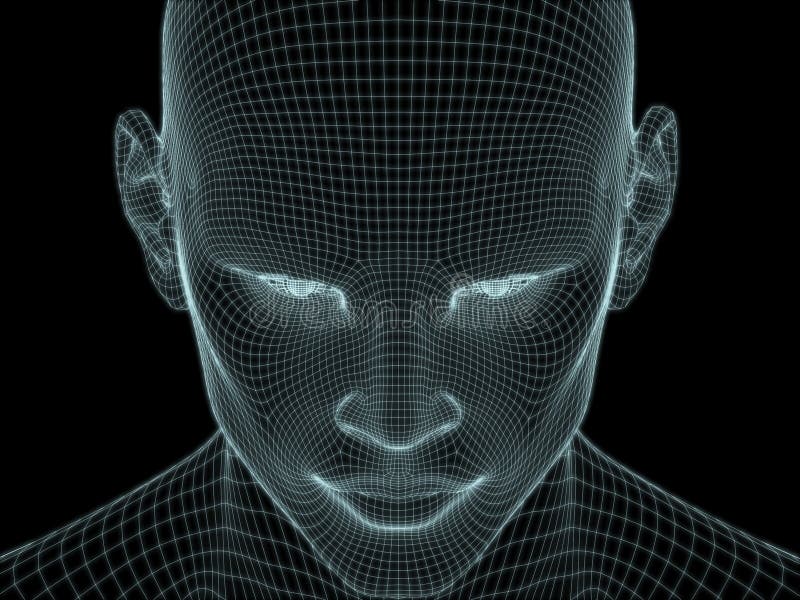 3D Head Mesh stock illustration. Illustration of inspiration - 196086080