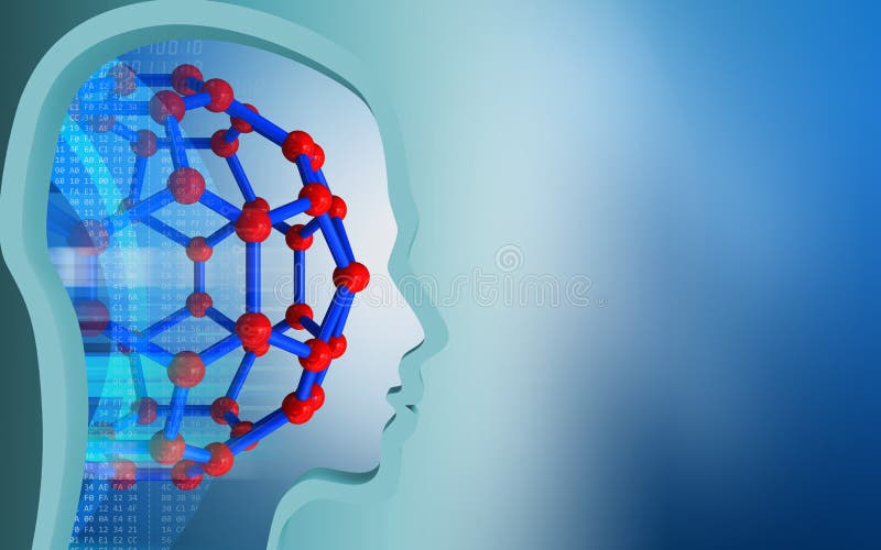 3d head profile stock illustration. Illustration of lattice - 98696099