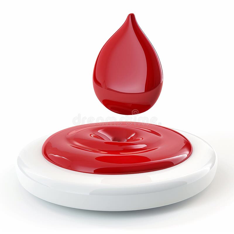 3D Healthcare Blood Icon on White Background Stock Illustration ...