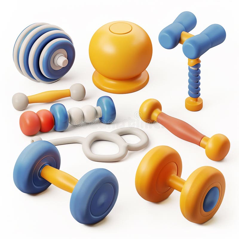 3D Healthcare Physiotherapy Tool on White Background Stock Illustration ...