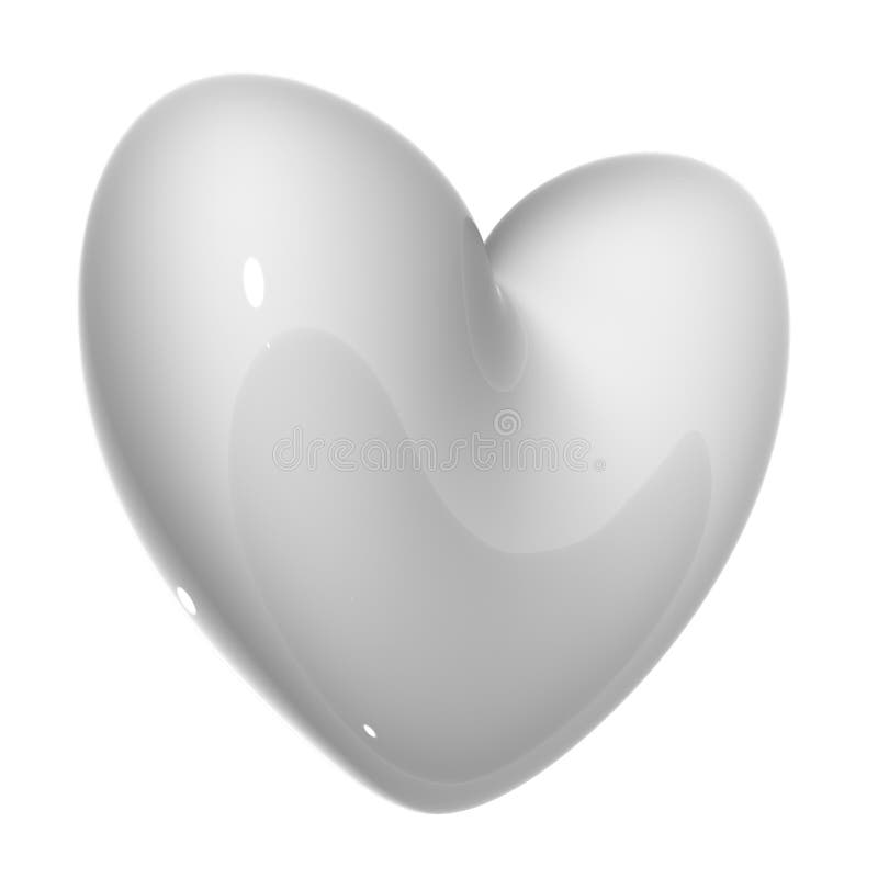 3D heart stock illustration. Illustration of chrome, shiny - 49276557