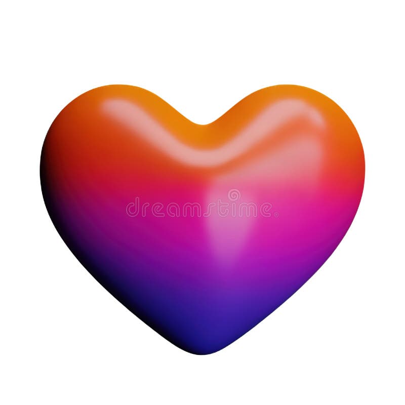 3D Heart Isolated on White Background. Stock Illustration ... 3D Heart Isolated on White Background. Stock Illustration ...