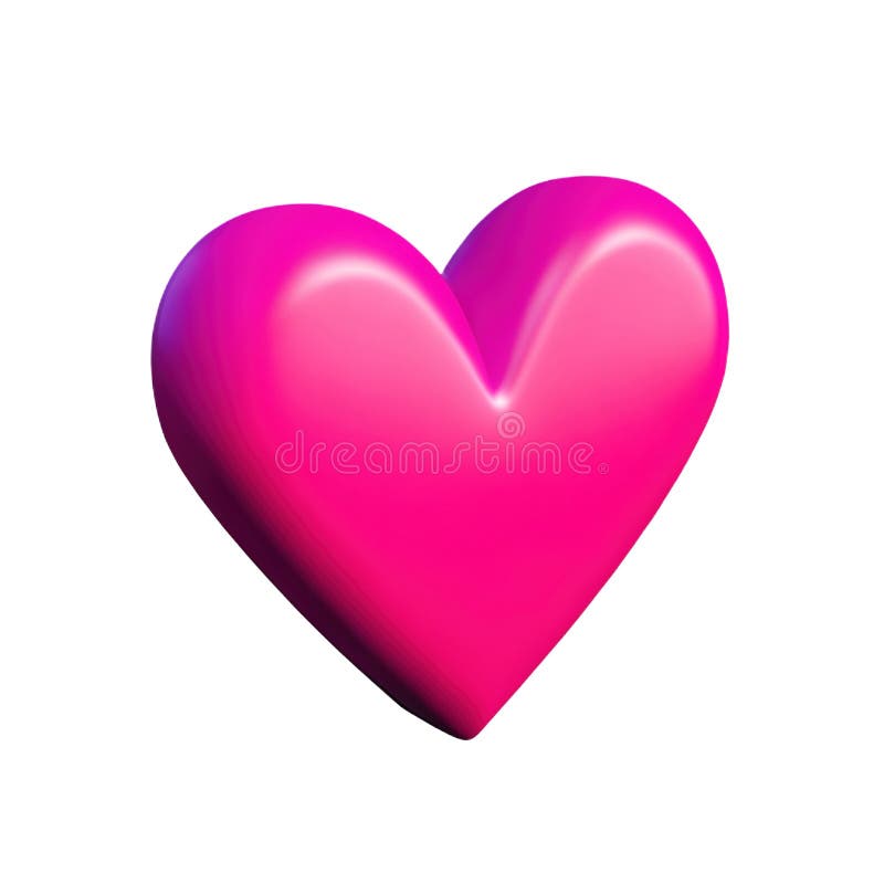 3D Heart Isolated on White Background. Stock Illustration ... 3D Heart Isolated on White Background. Stock Illustration ...