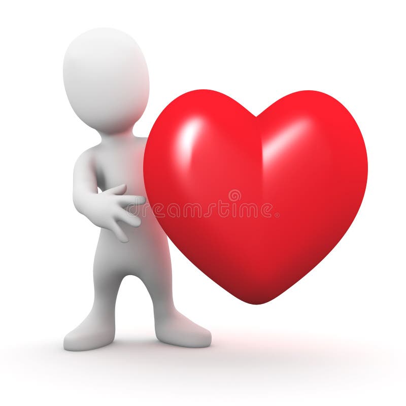 3d Heart man stock illustration. Illustration of heart - 39972698
